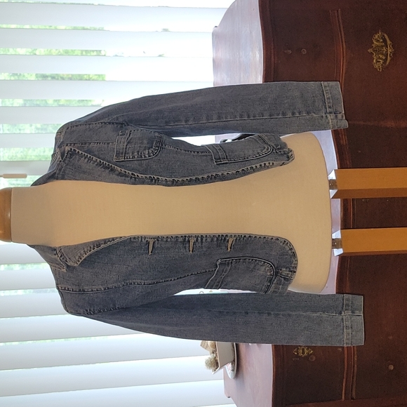 Jordache | Jackets & Coats | Jean Jacket Cinched Waist Light Denim ...